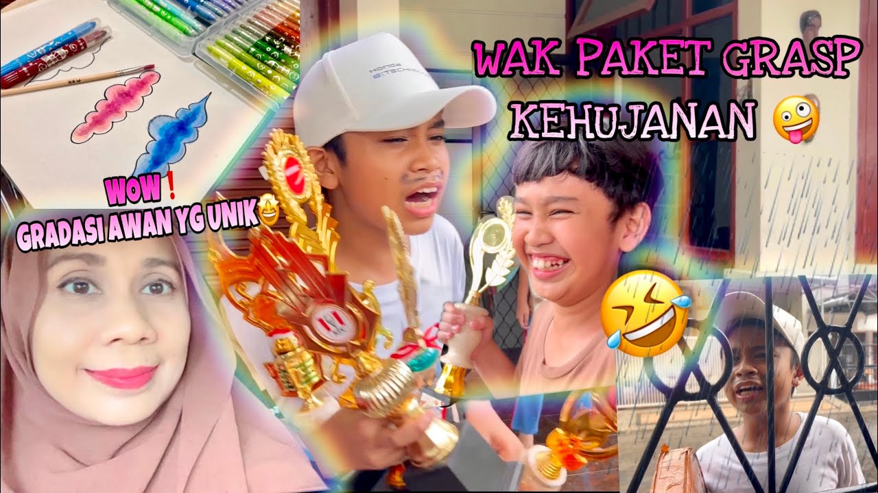 DRAMA WAK PAKET CRAYON GRASP KEHUJANAN DEMI TUTORIAL MELUKIS LANGIT ️😆 - YouTube