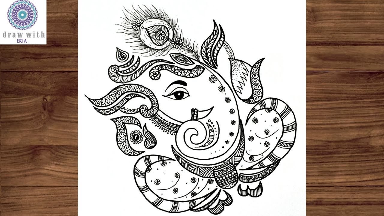 Ganesha Mandala Art | Mandala Art | Step by Step | Simple Mandala Art ...