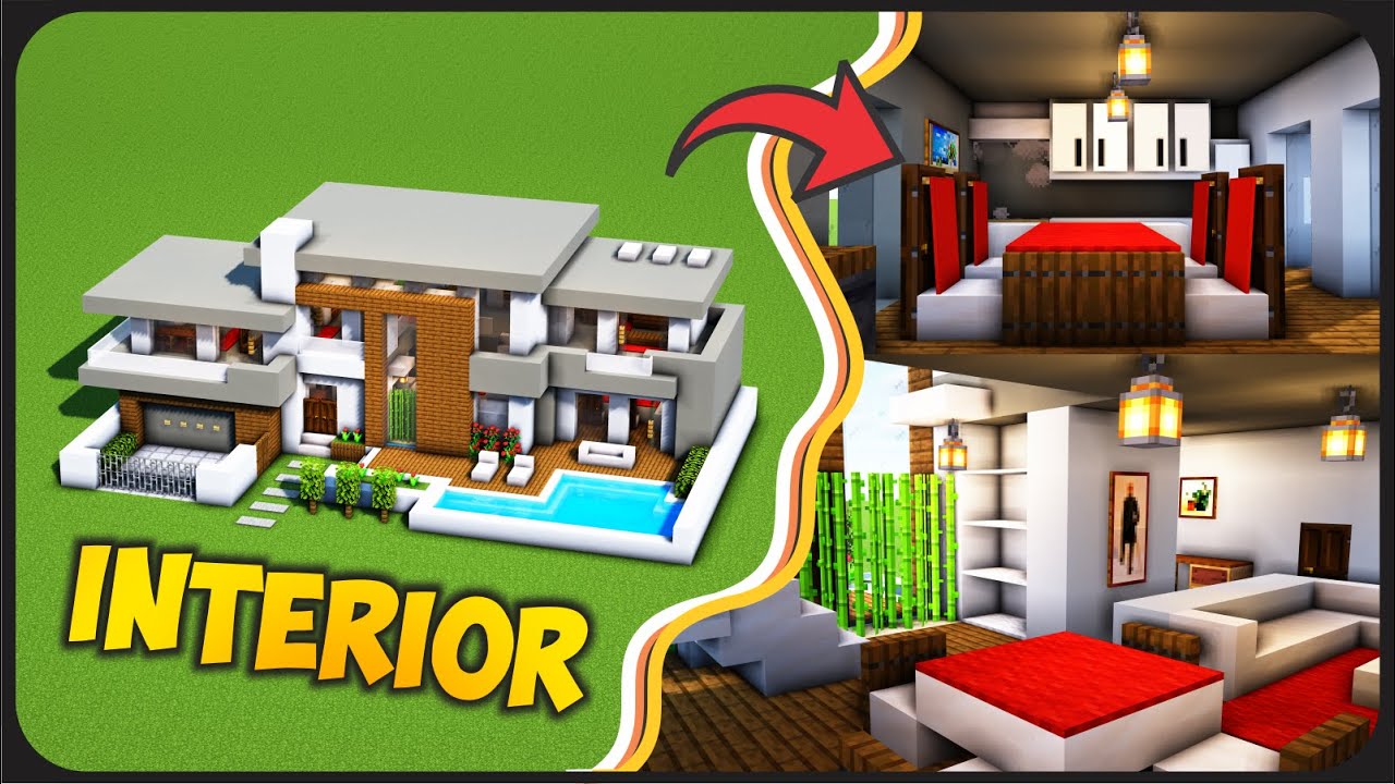 Ide Dekorasi untuk Menambah Interior Rumah Modern ! || Minecraft Modern ...