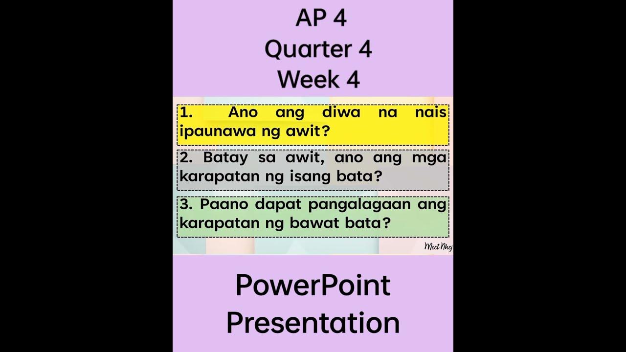 AP 4 Matatag Curriculum PowerPoint Presentation Quarter 4 Week 4 #grade4matatag #grade4 #ppt ...