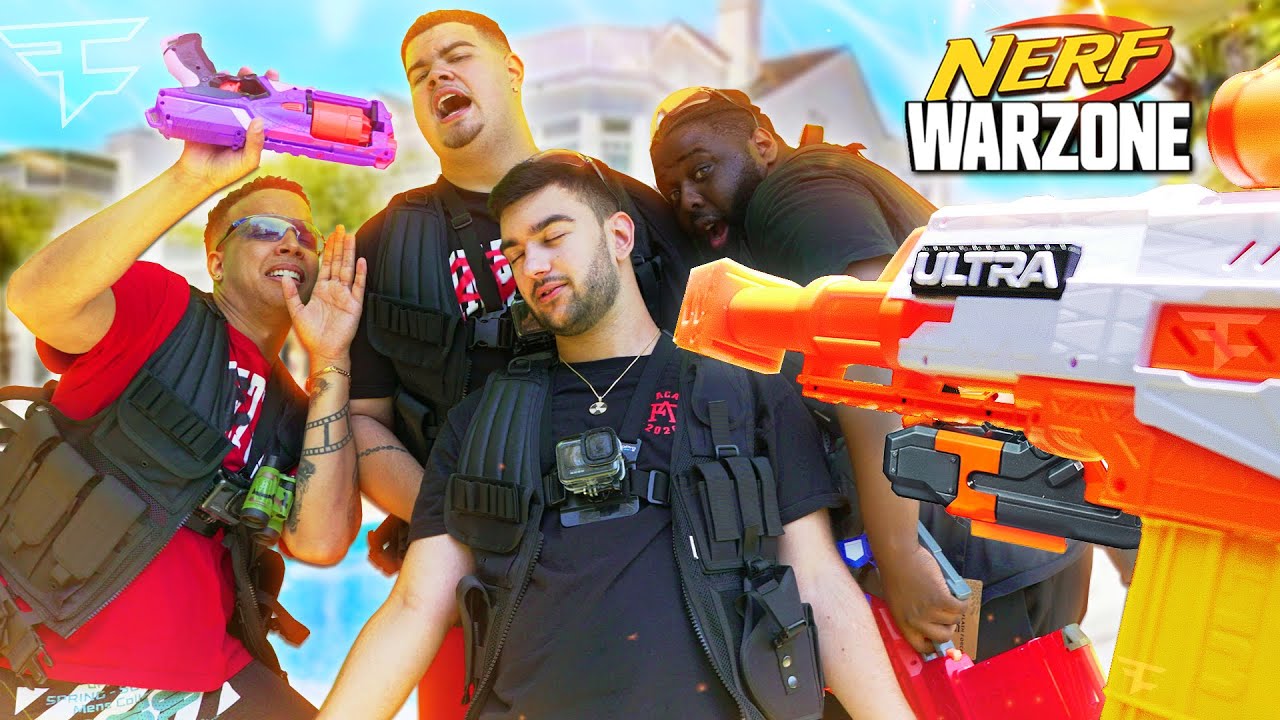 Nerf meets Call of Duty: Warzone | FaZe Nuke Squad Nerf War! - YouTube