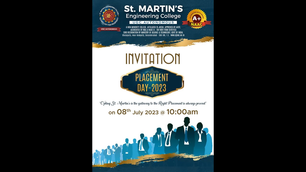 St.Martin's Engineering College | Placement Day-2023 || On 08th July ...