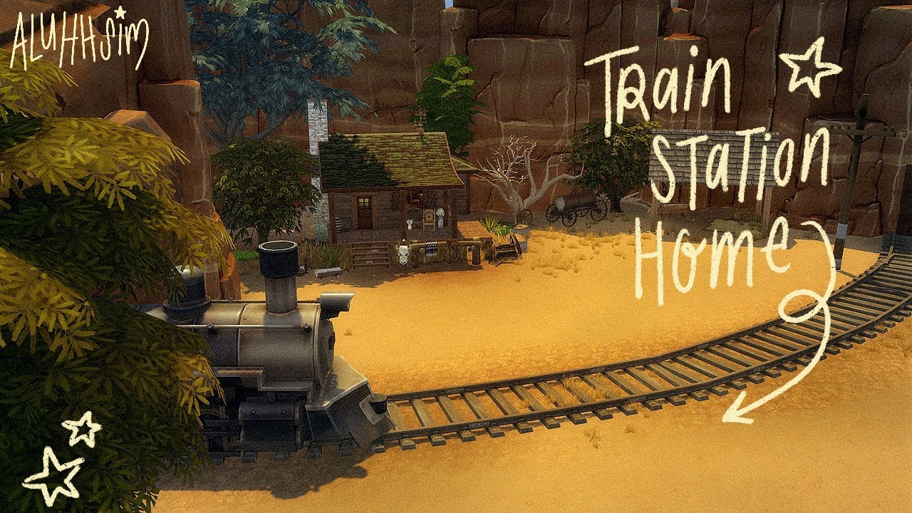 a cowboy's train station home🐴🌾🚂the sims 4: speed build with commentary ...