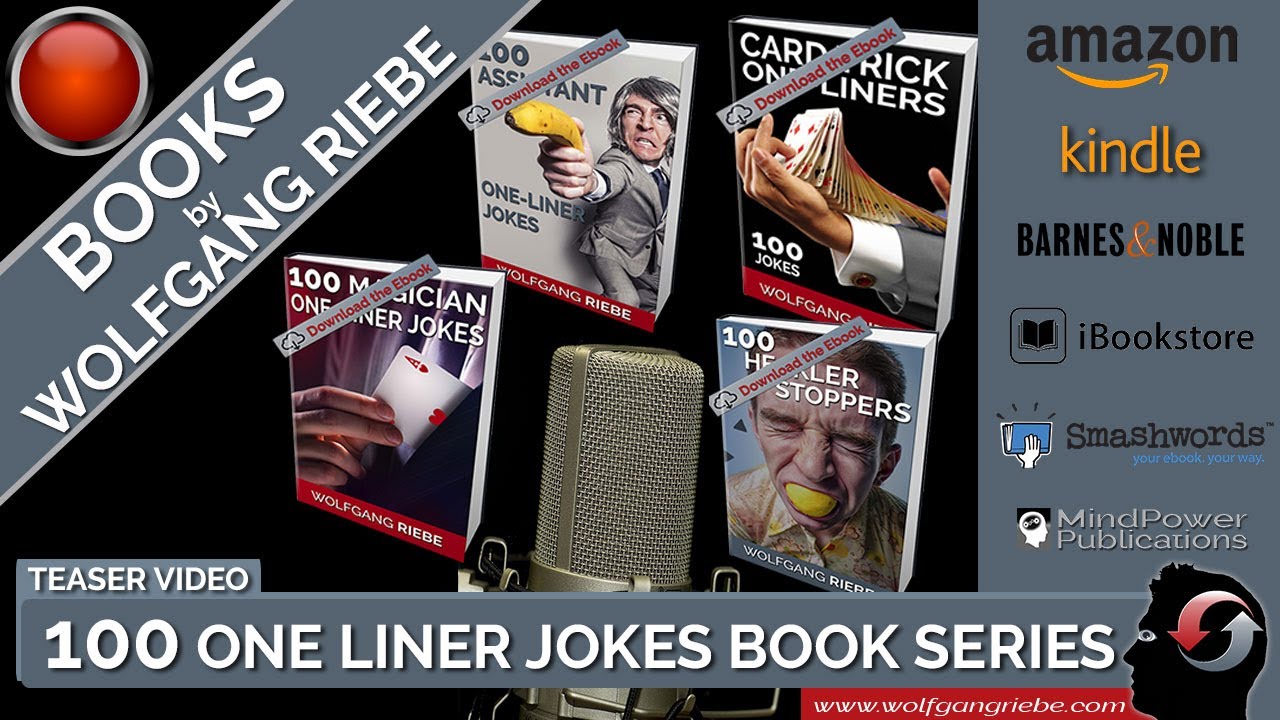 100 One Liner Jokes Series Books: Teaser Video: Wolfgang Riebe - YouTube