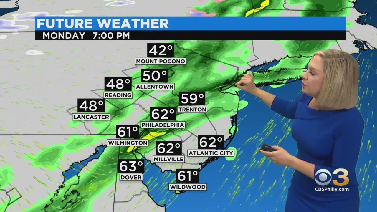Philadelphia Weather: Rain, Warm Temps Move Through Area - YouTube