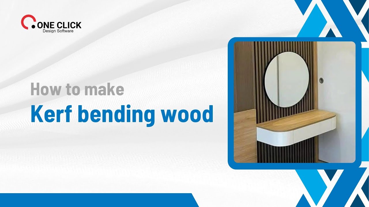 29 - Kerf bending wood - Make a curved corner dressing table - YouTube