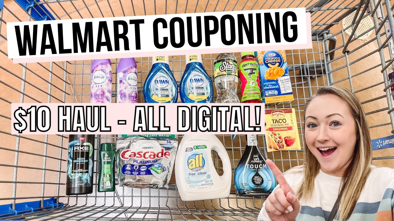 $10 All Digital Walmart Couponing Haul! - YouTube