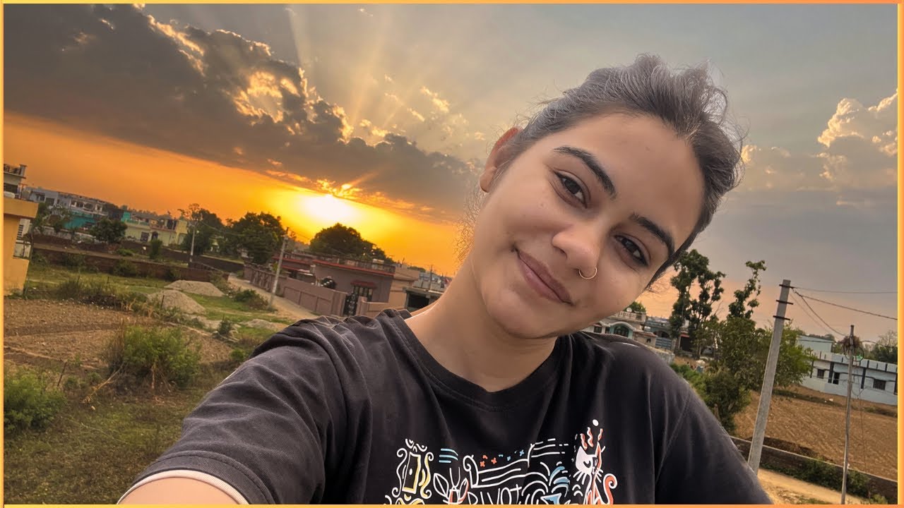 Mere Ghar ka SUNSET VIEW🌅||Ordered skincare products || Simran Negi - YouTube