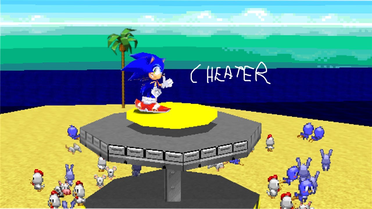 Sonic cheats on a metal sonic race in dimension glaber - YouTube