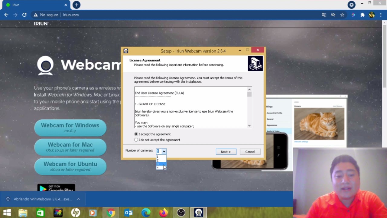 DESCARGAR E INSTALAR IRIUN WEBCAM - YouTube