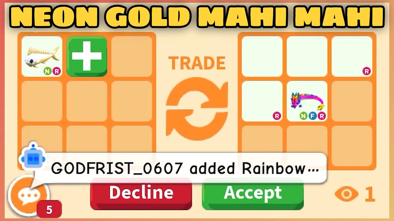 🔥🐡 TRADING *NEW* NEON GOLD MAHI MAHI!! THEY TROLL ME BUT STILL GOT WIN ...