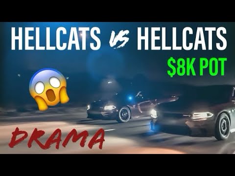 MULTIPLE RACES HELLCAT ON HELLCAT CRIME 8K POT #hellcat #dodge #racing ...