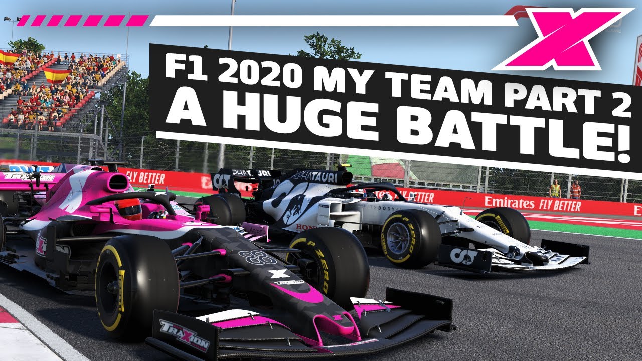 HUGE BATTLES! F1 2020 My Team Part 2 - Barcelona - Featuring Alex ...
