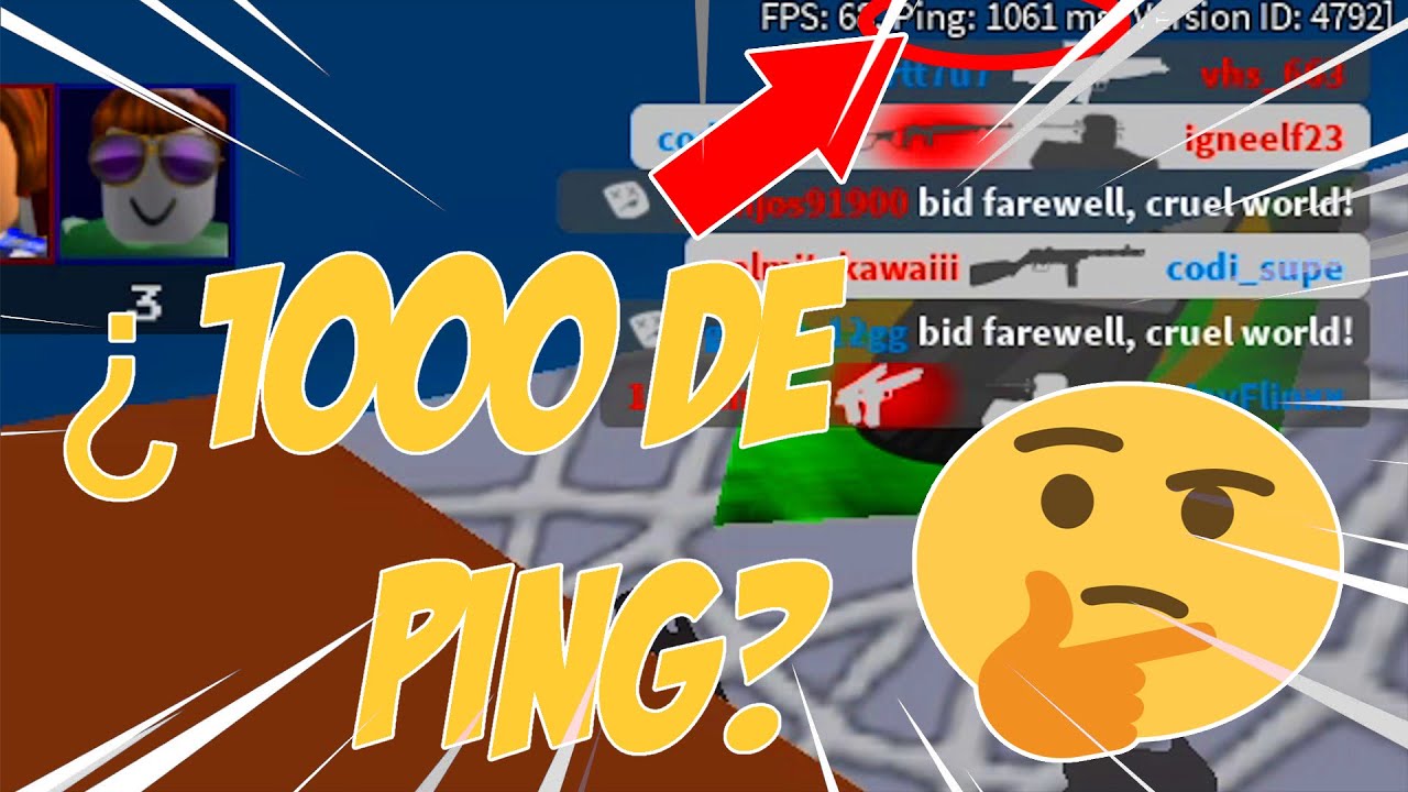JUGANDO ARSENAL A 1000 DE PING😱😱(la peor idea)😟 | ROBLOX ARSENAL - YouTube