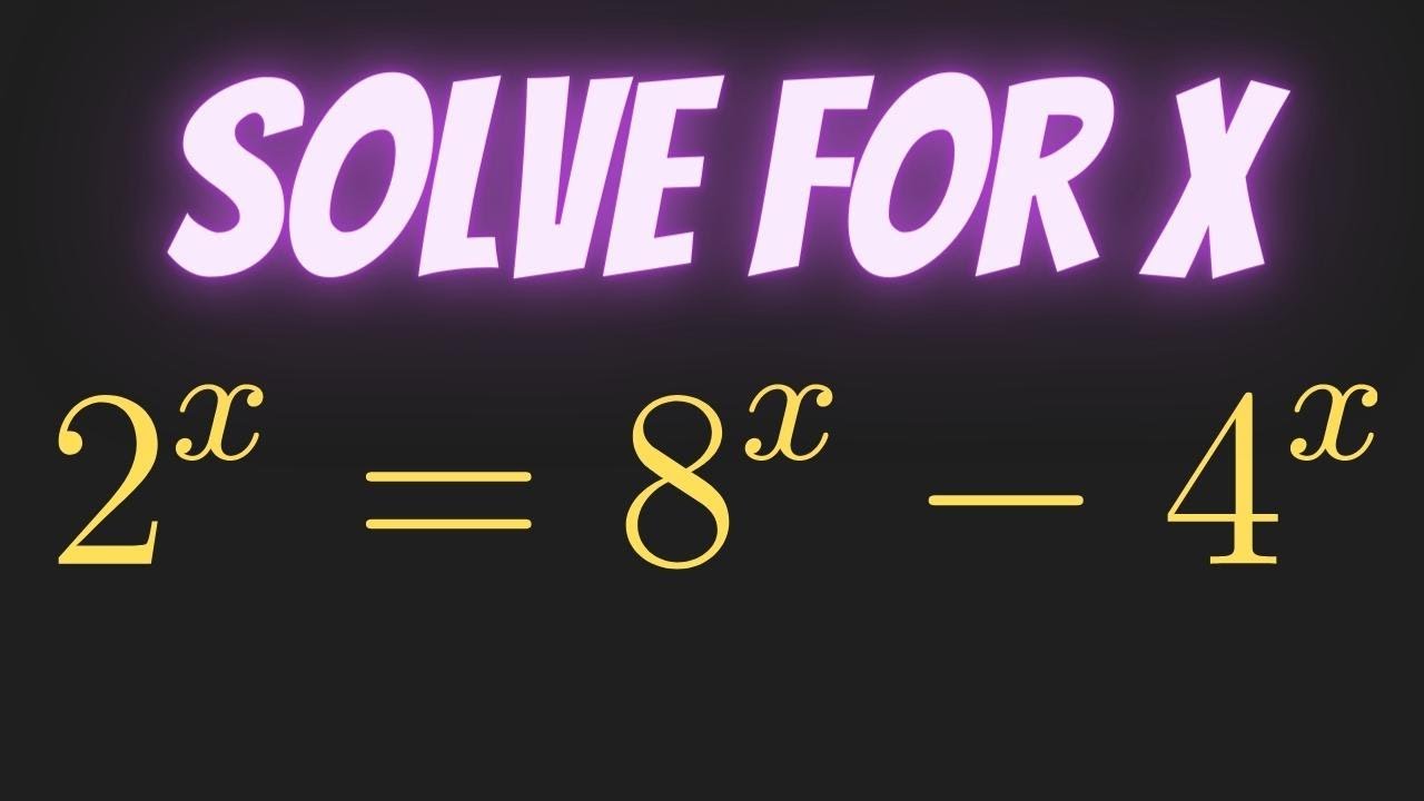 Solving Eksponential Equation For TRUE Math Lovers To Prepare For The Solving Eksponential Equation For TRUE Math Lovers To Prepare For The