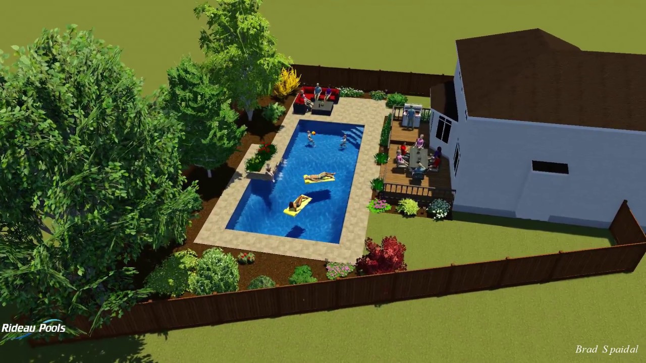 L Shaped Pool Design by Rideau Pools Ottawa - YouTube