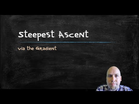 Applied Calculus - Steepest Ascent via the Gradient - YouTube