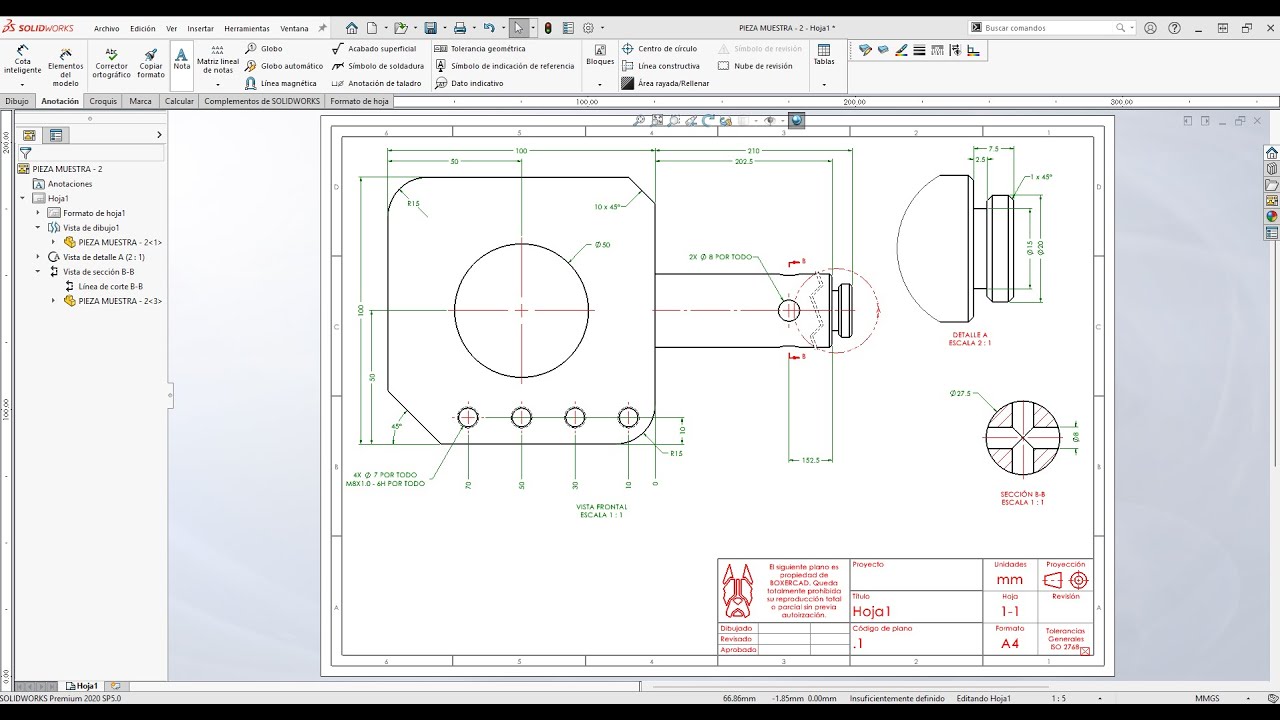 Como personalizar las cotas en Solidworks / How to customize dimensions ...