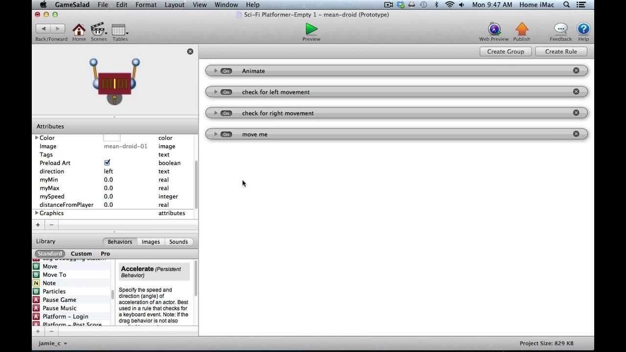 Create a Platformer in GameSalad, Step by Step: Actors and the First Level Layout - YouTube