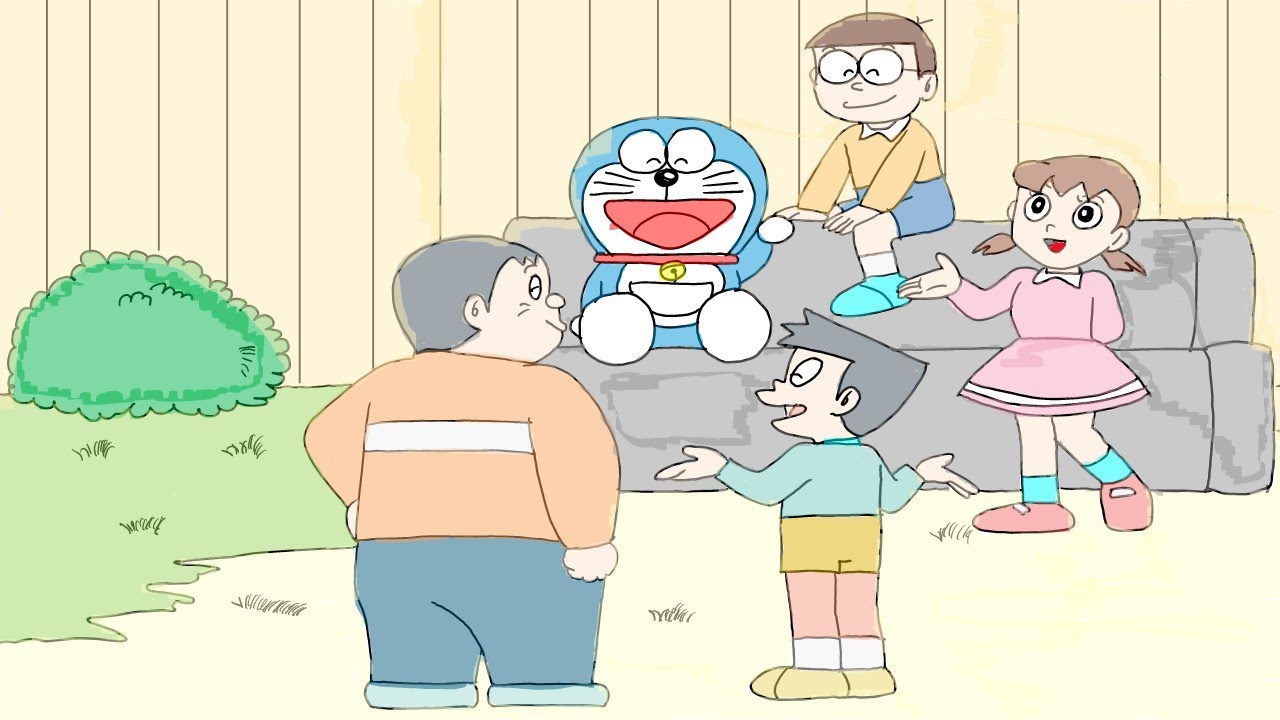 Drawing Doraemon Nobita Xeko Xuka Jaien - vẽ nhân vật phim hoạt hình và ...