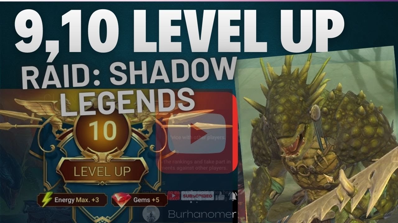 9,10 Level up / RAID: SHADOW LEGENDS - YouTube