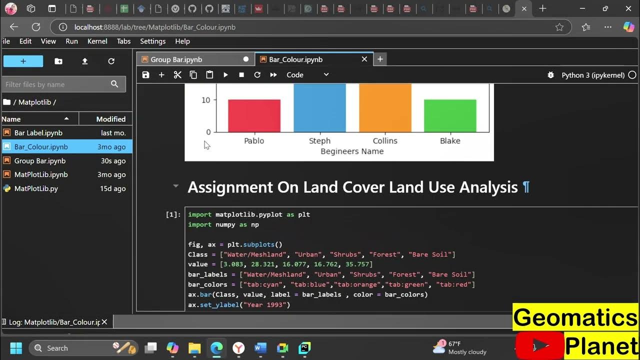 Creating Pie Charts, Grouped Bar Charts, and Plotting Categorical Variables in Matplotlib - YouTube