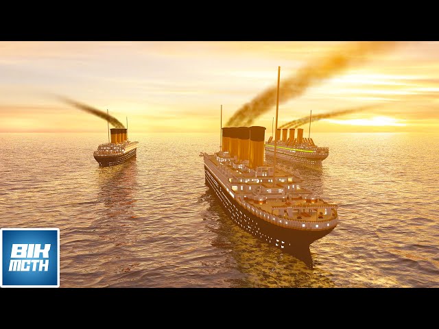Minecraft - Titanic Olympic and Britannic set sail together
