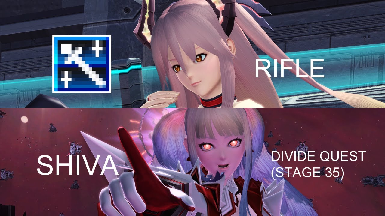 [PSO2 Global] [Phantom Rifle] Divide Quest Step 35 - Shiva - YouTube