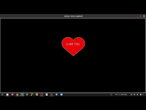 Happy Valentine Day | Drawing Heart using Python Turtle - YouTube