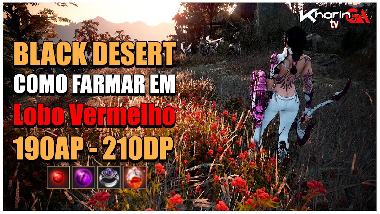 Black Desert - Como Farmar em Lobo Vermelho - POÇÃO DE HP INFINITA ...
