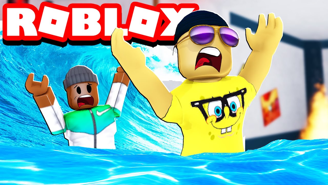 Escaping a Flood in Roblox! FAIL - YouTube
