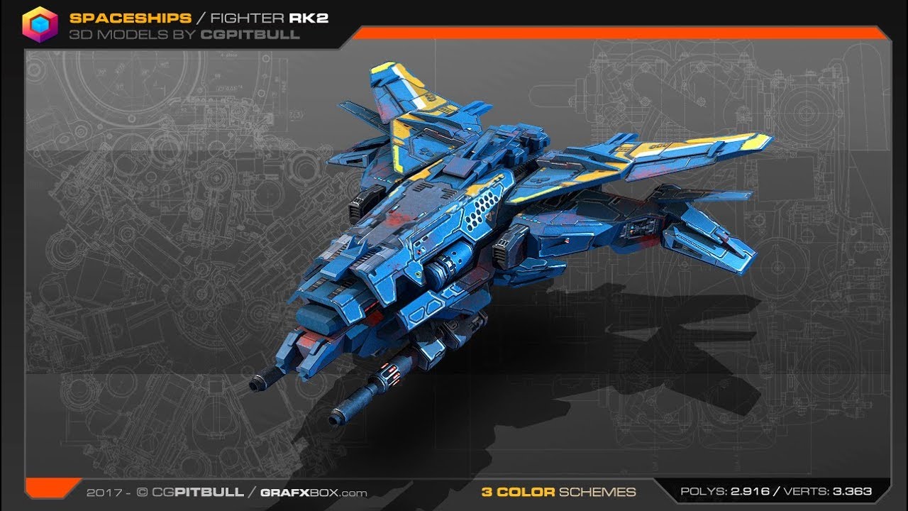 Spaceships / Fighter RK2 - YouTube