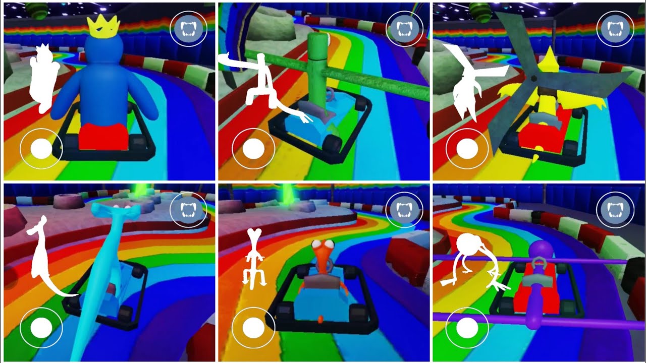 Rainbow Friends All Monsters Playing As Car Racing In Chapter 2 - YouTube