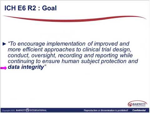 Final ICH GCP E6 R2: Impact on Clinical Data Management - YouTube