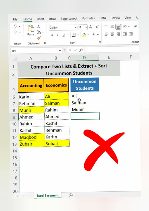 compare to lists & Extract + sort uncommon students #formula1 #youtubeshorts #asmr #lookup # ...