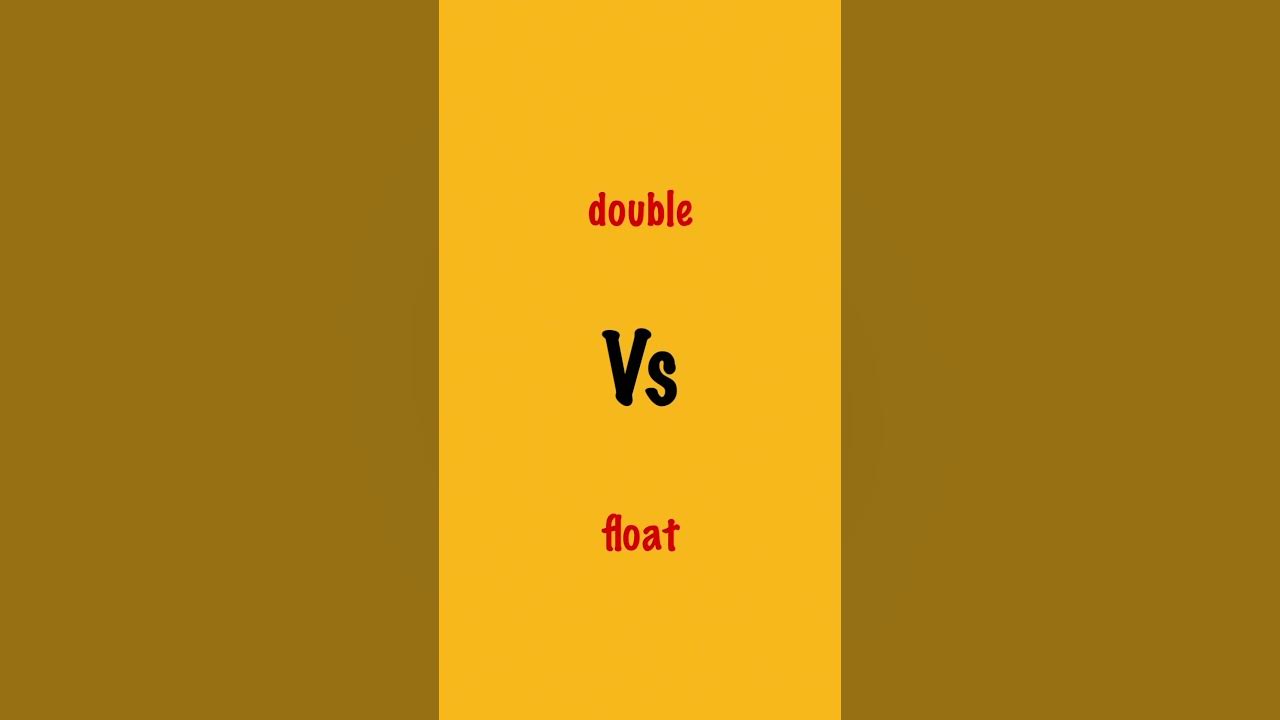difference between double and float #shorts #cprogramming#double #float ...
