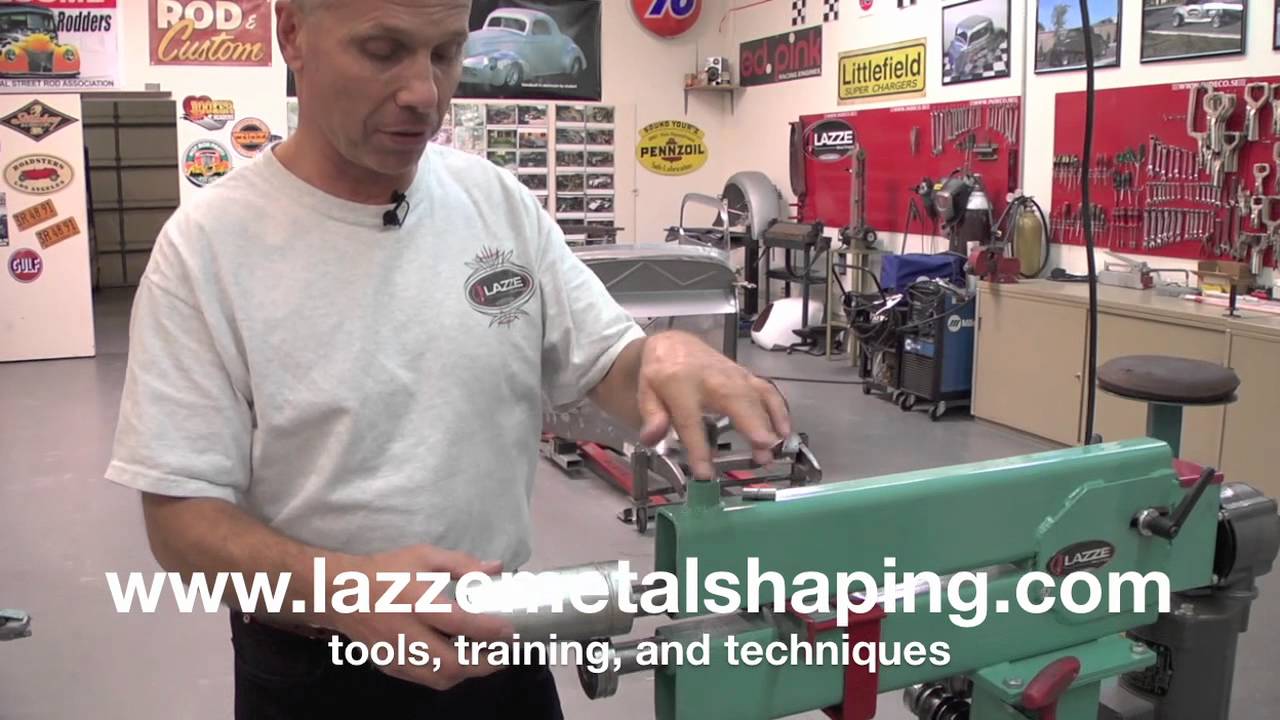 Metal Shaping with Lazze: Tube in the Bead Roller - YouTube