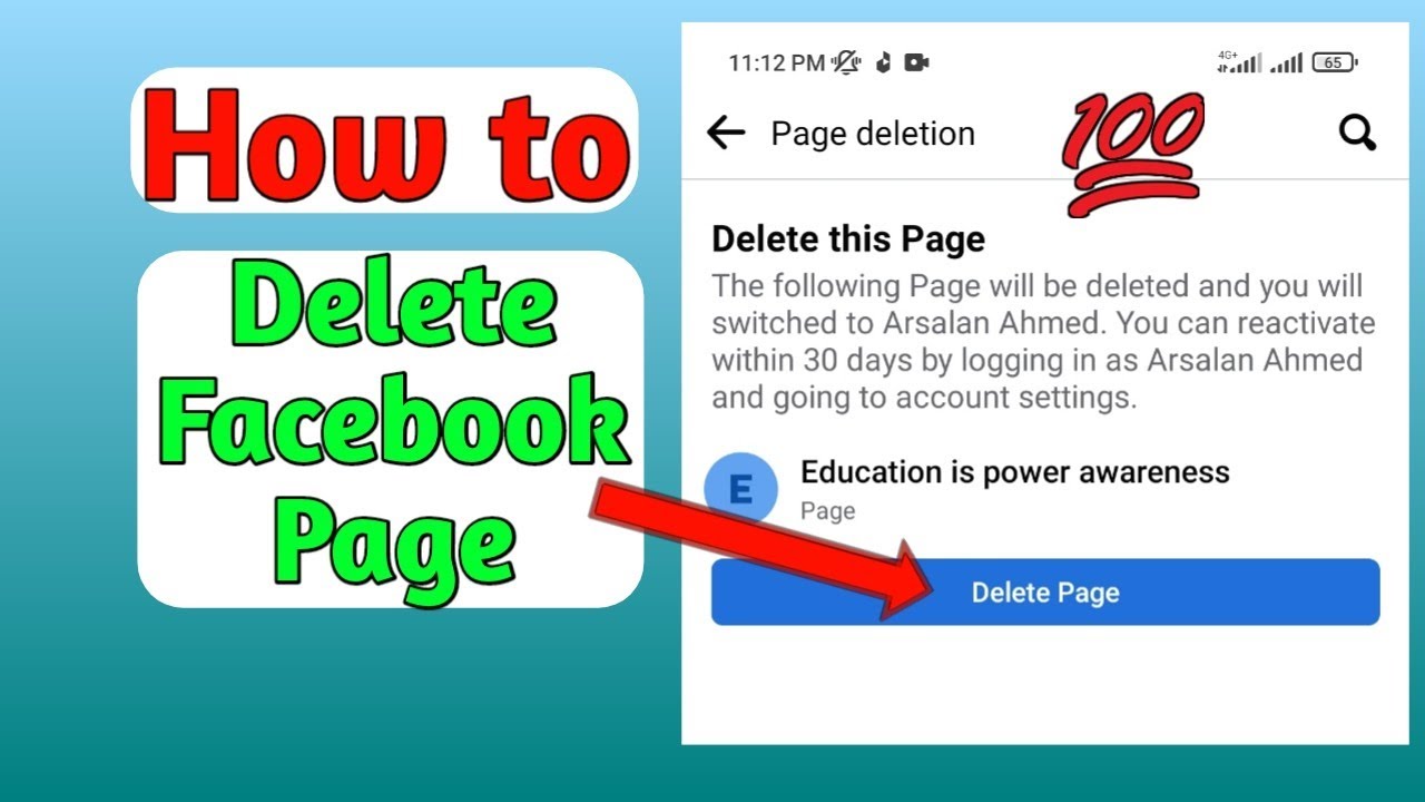 How to delete Facebook Page | How to Delete facebook page permanently ...
