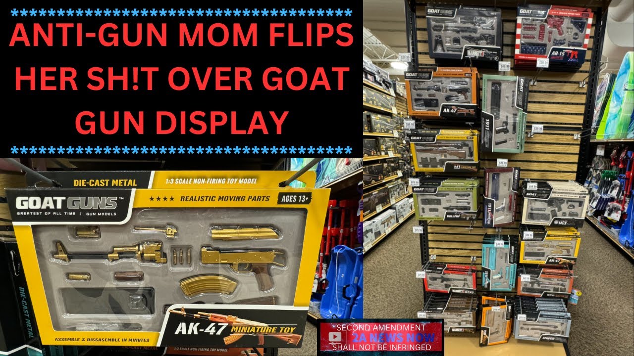 Anti-Gun Mom Flips Her Sh!t Over Goat Gun Display in Retail Store - YouTube
