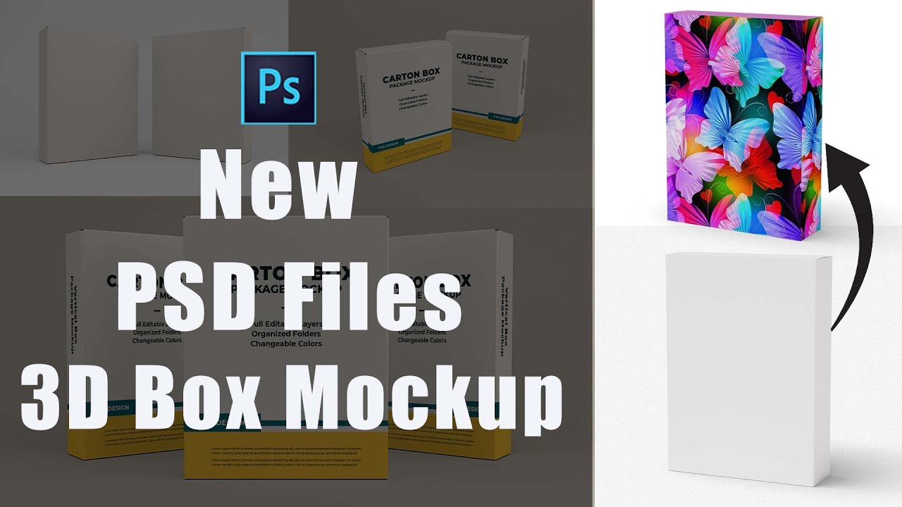 Fully Editable 3D Box Mock Up Templates In PSD Files |Aneela Graphics ...