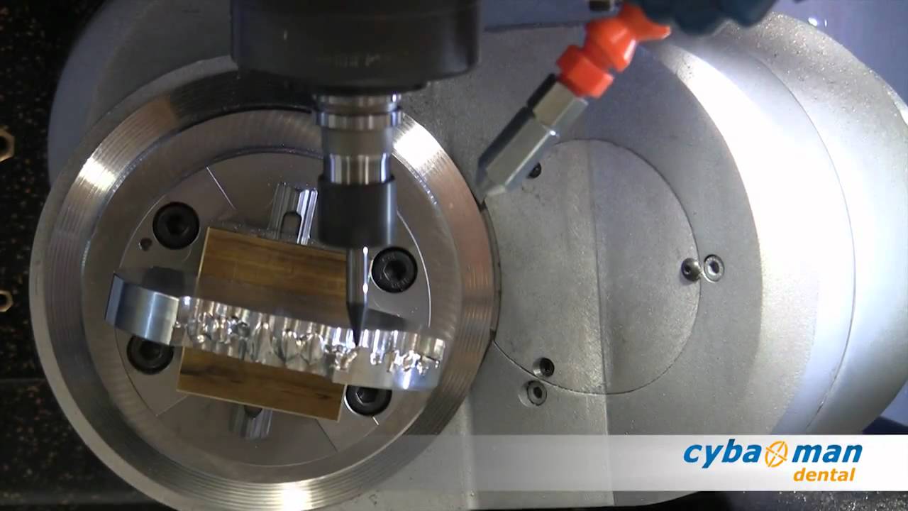 Cybaman Dental - Cobalt Chrome Bridge Machining - Finishing - YouTube