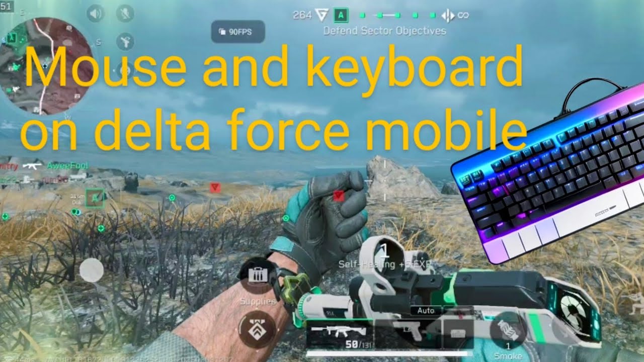 Delta force mobile how to use a mouse and keyboard tutorial - YouTube