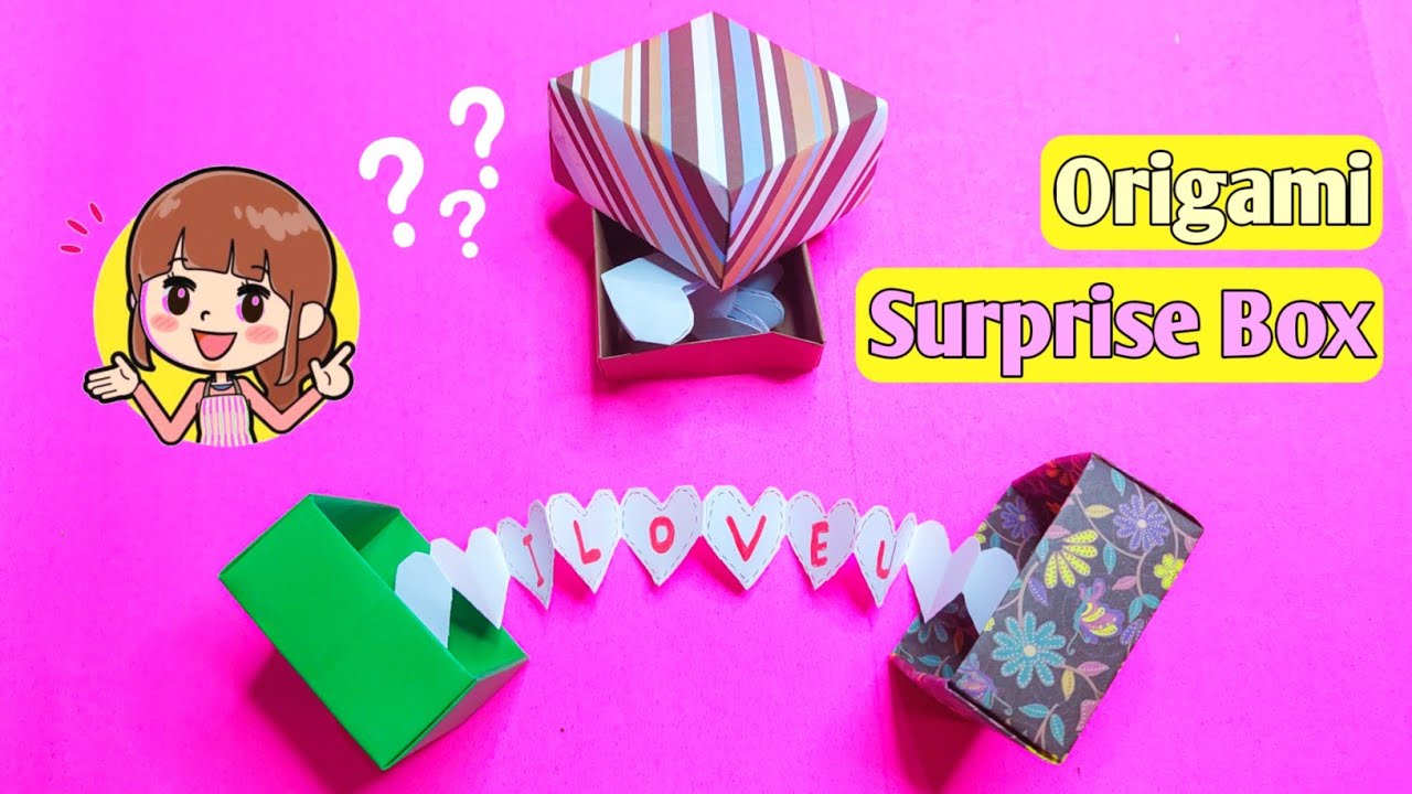 Origami Gift Box | How to make surprise gift box | Paper Box Ideas ...