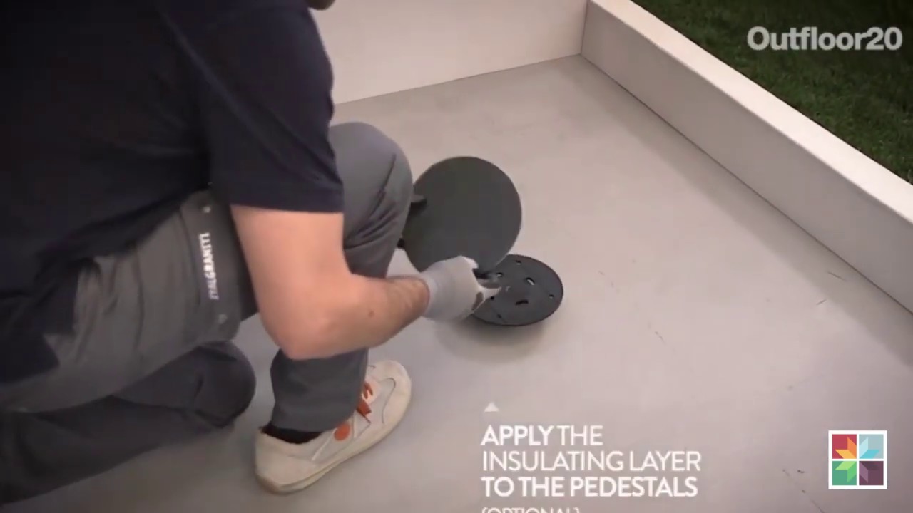 Outdoor tiling on Raising paving - YouTube