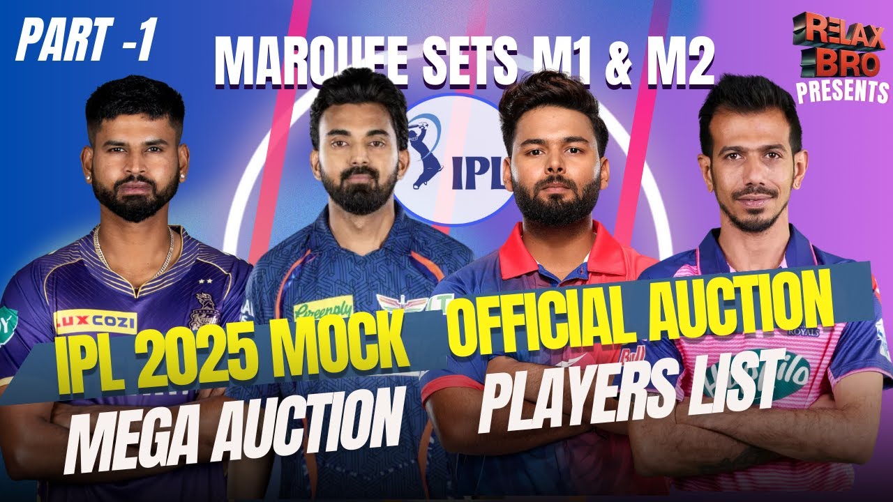 Ipl mock mega auction 2025 | Official auction player list, relax bro ...