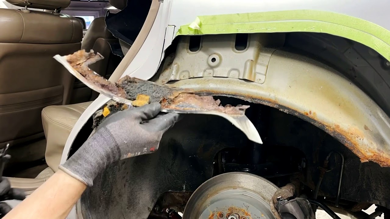 Lexus LS400 Quarter panel repair - YouTube