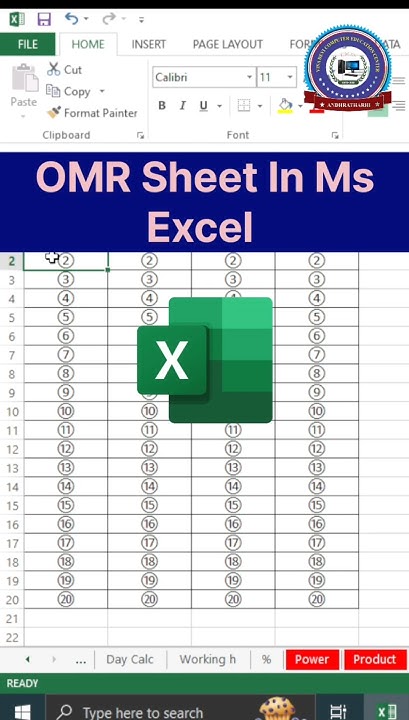 OMR Sheet in Excel || OMR Sheet 💯 || Amazing Tricks #excel #omrsheet # ...
