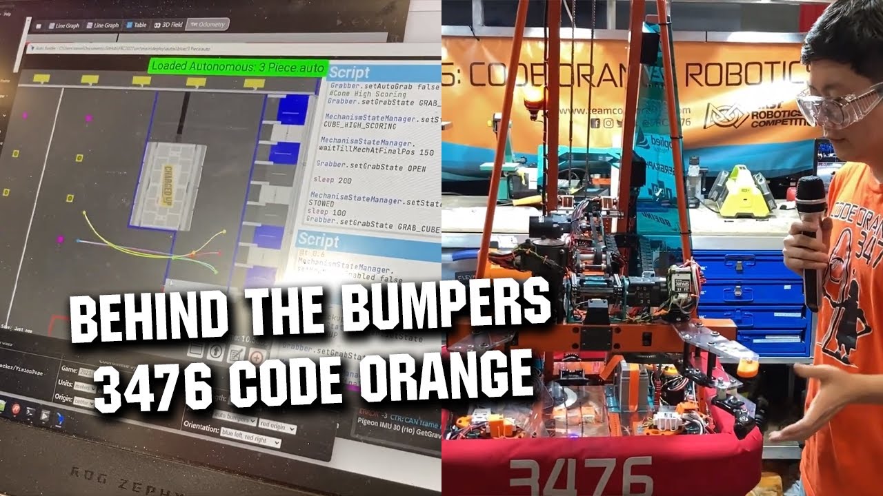 Behind the Bumpers | 3476 Code Orange | Charged Up Robot Overview - YouTube