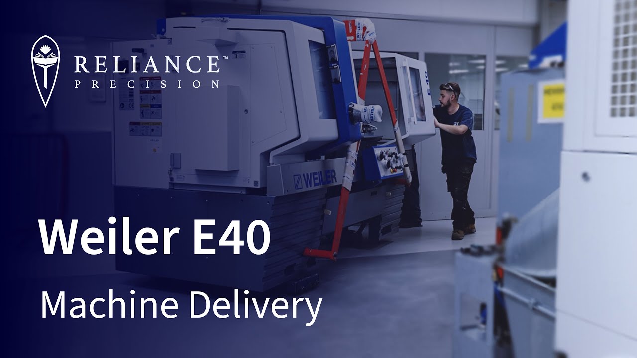 Weiler E40 Cycle Controlled Lathe Arriving at Reliance Precision - YouTube