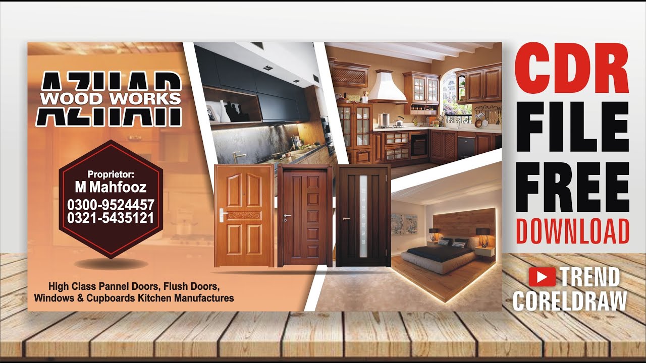 Trend CorelDRAW : Wood Works Banner Flex Design in Coreldraw 2021 Best ...